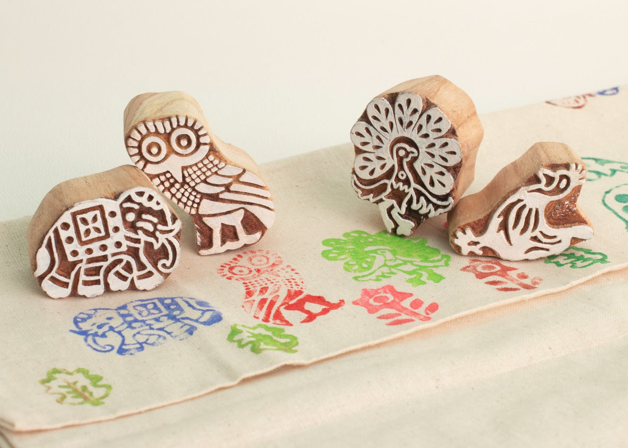 Block Printing DIY Kit For Kids | Animals Kingdom – Kindora kidz